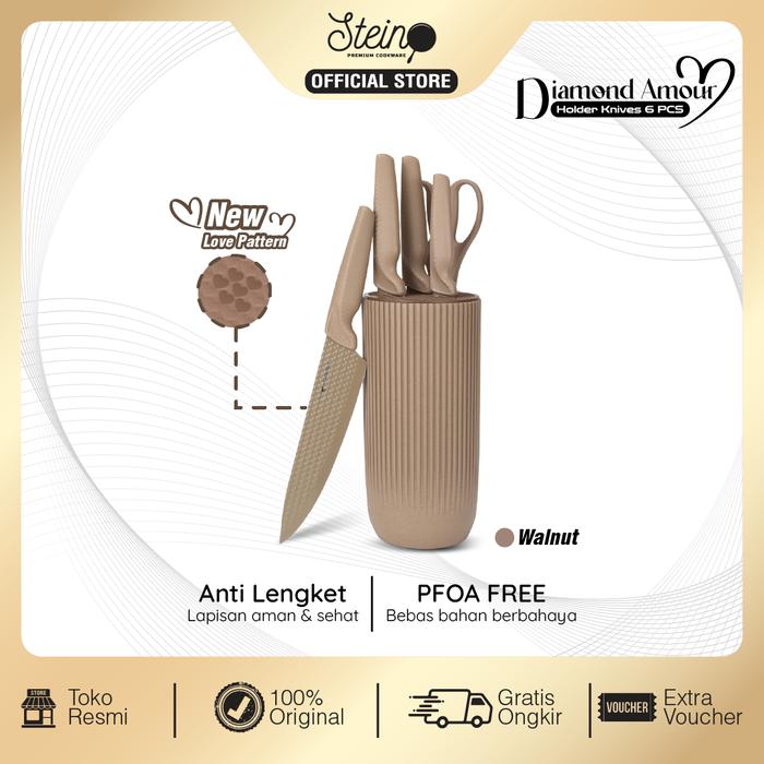 Promo STEIN Diamond Amour Holder Knives 6in1- Pisau Set + Holder ...