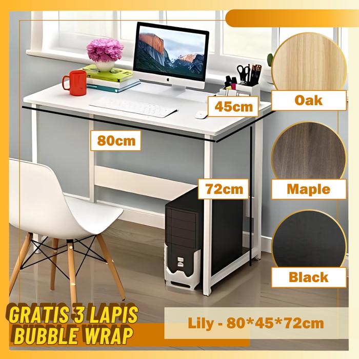 Promo [FREE BUBBLE WRAP] LLB Meja Belajar Meja Kerja Meja Kayu Meja ...