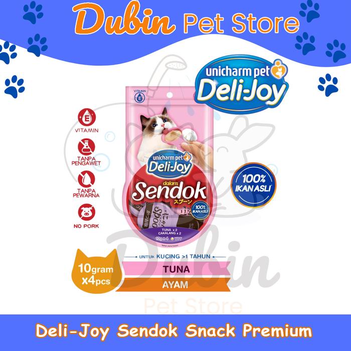 Jual Deli-Joy Sendok 10g x 4pcs Snack Makanan Kucing Premium - TunaAyam ...