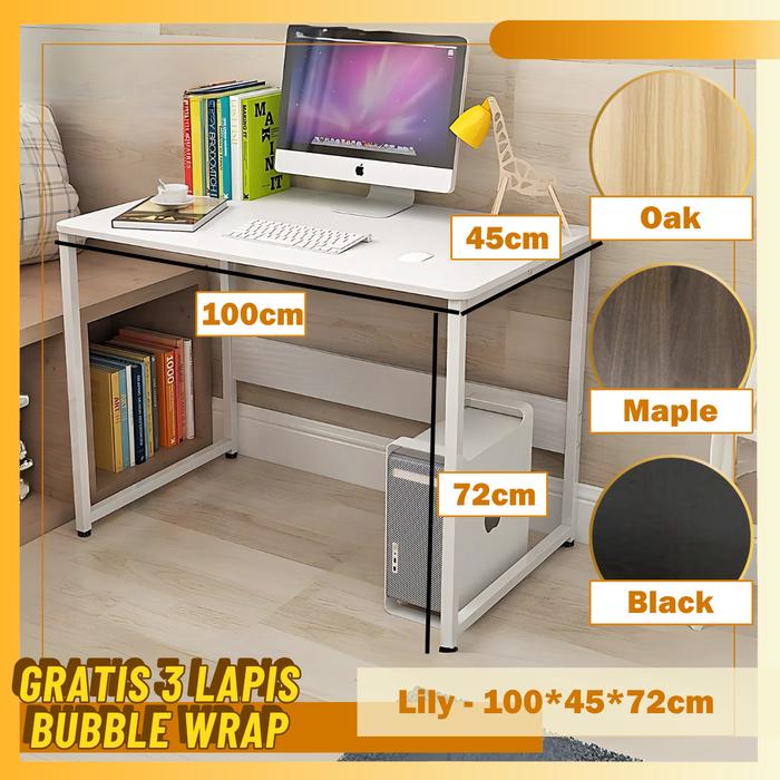 Promo [FREE BUBBLE WRAP] LLB Meja Belajar Meja Kerja Meja Kayu Meja ...