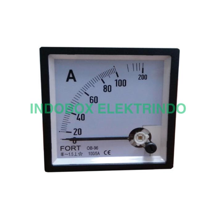 Jual Analog Ampere Meter FORT FT-96A ( 96 x 96 mm ) FT96A - 100A/200A ...