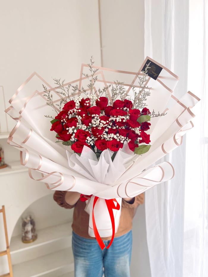 Jual FRESH ROSE BOUQUET 30 STEM - BOUQUET BUNGA MAWAR ASLI BUKET BUNGA ...