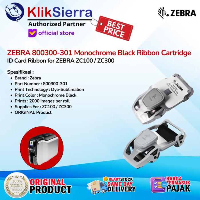 Jual RIBBON ZEBRA 800300-250AP - YMCKO Full Color Ribbon For Printer ID ...