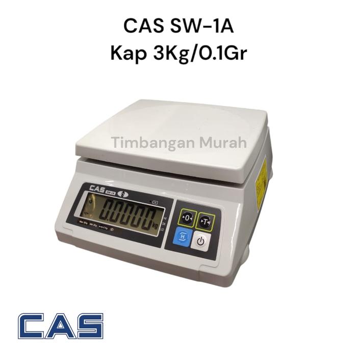 Jual Timbangan meja digital CAS SW1A kap 3Kg - 30Kg made in Korea - 3kg/0,1gr - Jakarta Barat ...