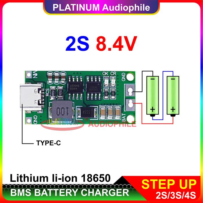 Jual Baterai Charger Step Up Modul USB Type-C Charging 2S 3S 4S 18650 Lithium Li-ion LiPo ...