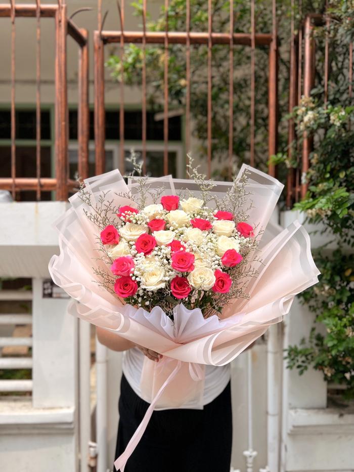 Jual FRESH ROSE BOUQUET 30 STEM - BOUQUET BUNGA MAWAR ASLI BUKET BUNGA ...