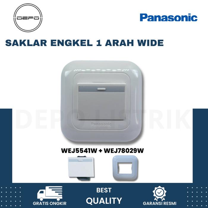 Jual Panasonic Saklar Tunggal Engkel Wide 1 Gang 1 Arah WEJ5541W Wide ...