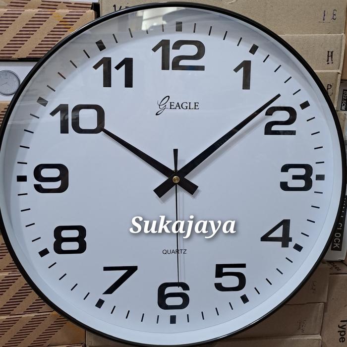Jual jam dinding polos besar /jumbo eagle 36cm - Hitam - Jakarta Pusat ...