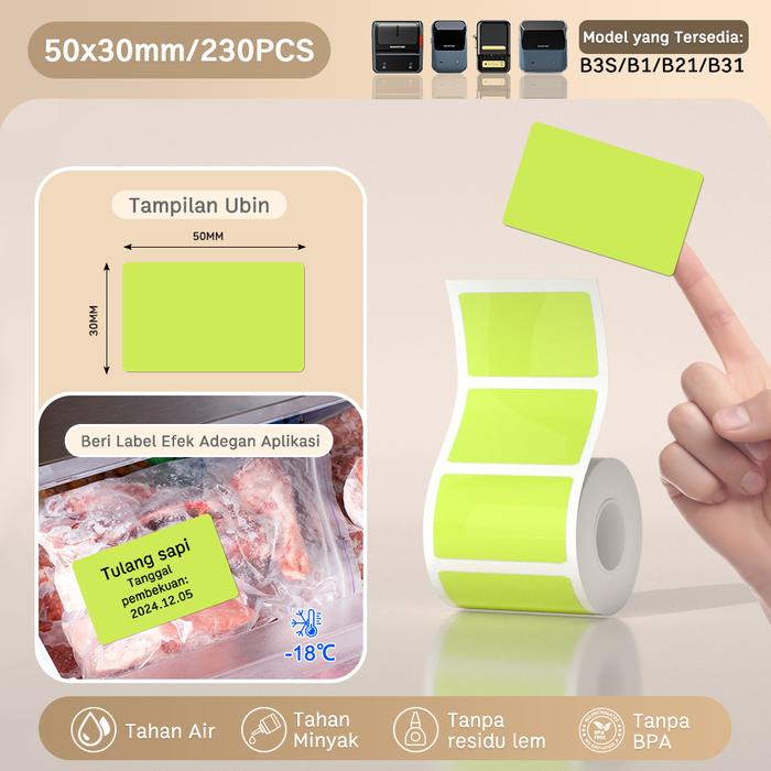 Jual NIIMBOT B21/B1/B3S/B31 Stiker Label Dapur Stiker Klasifikasi ...