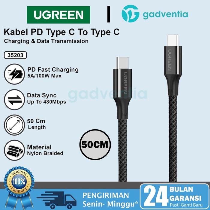 Jual UGREEN Kabel Data PowerBank Kabel Pendek Type C Micro USB Fast ...