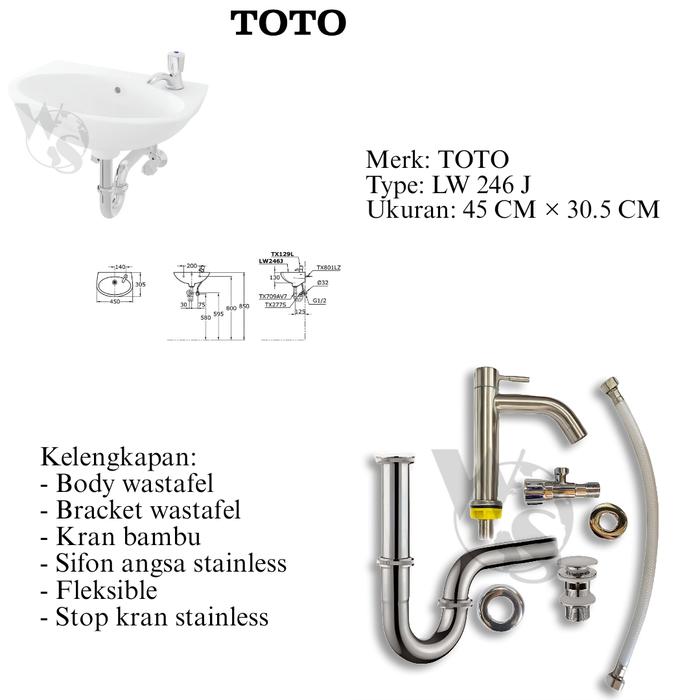 Jual wastafel toto LW 246 J (komplit) - paket E - Jakarta Selatan ...