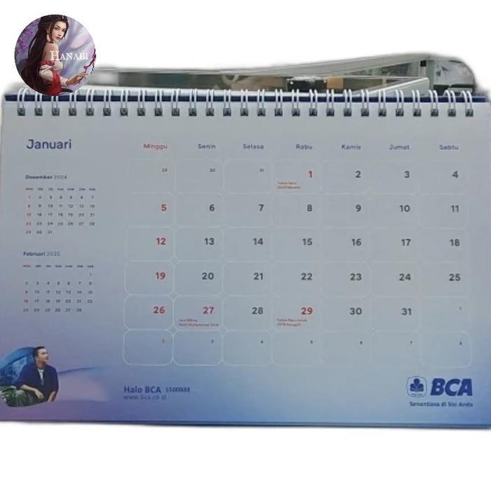 Jual Kalender Harian 2025/Kalender Meja 2025 - Meja BCA 2025 - Jakarta ...