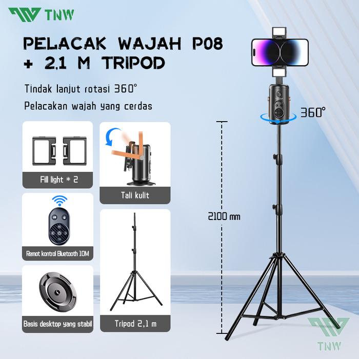 Promo TNW P08 Portable Face Tracking Tripod AI Gimbal Stabilizer ...