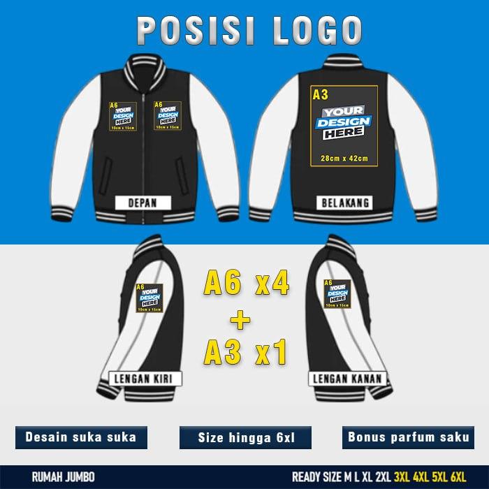 Jual aket Varsity Custom sablon satuan desain sendiri (hijau botol ...