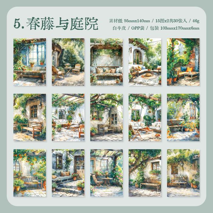 Jual (1AC) paper art deco dekor hias motif perabot rumah taman bunga ...
