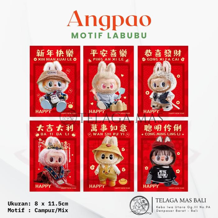 Jual Angpau / Angpao Imlek Viral Labubu 2025 - Red - Kota Denpasar ...
