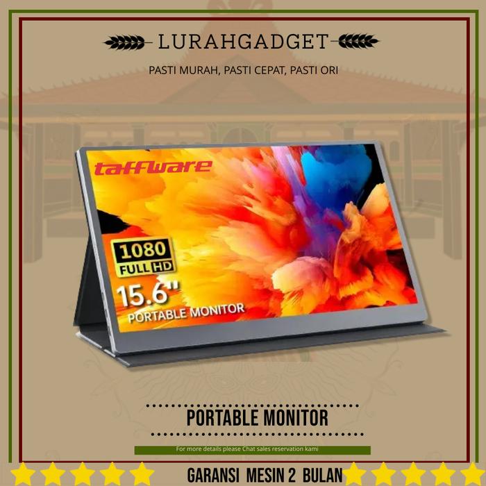 Promo Portable Monitor FHD IPS 15.6 Inch 1080P Touchscreen ZEUSLAP ...