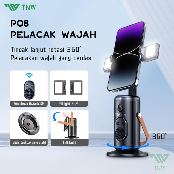 Promo TNW P08 Portable Face Tracking Tripod AI Gimbal Stabilizer ...
