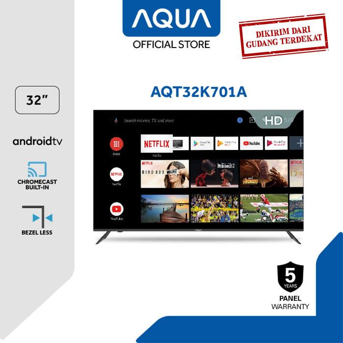 Promo AQUA Elektronik Smart Android TV AQT32K701A 32 Inch - Android 11 Cicil 0% 3x - Kota ...