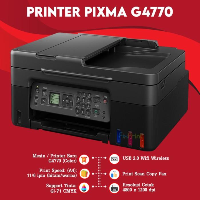Promo Printer Canon PIXMA G4770 G 4770 All In One Fax WiFi ADF ...