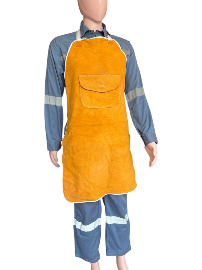 Jual Apron Dada Kulit Sapi - Welding Apron - Celemek Tahan Api & Panas ...