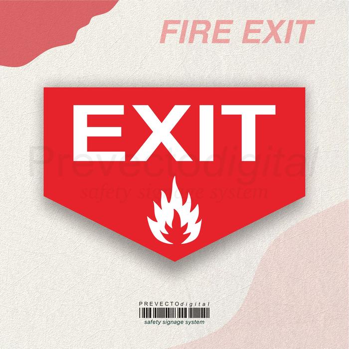 Jual Stiker Safety Sign Rambu Emergency Exit / Fire Exit - Fire Exit ...