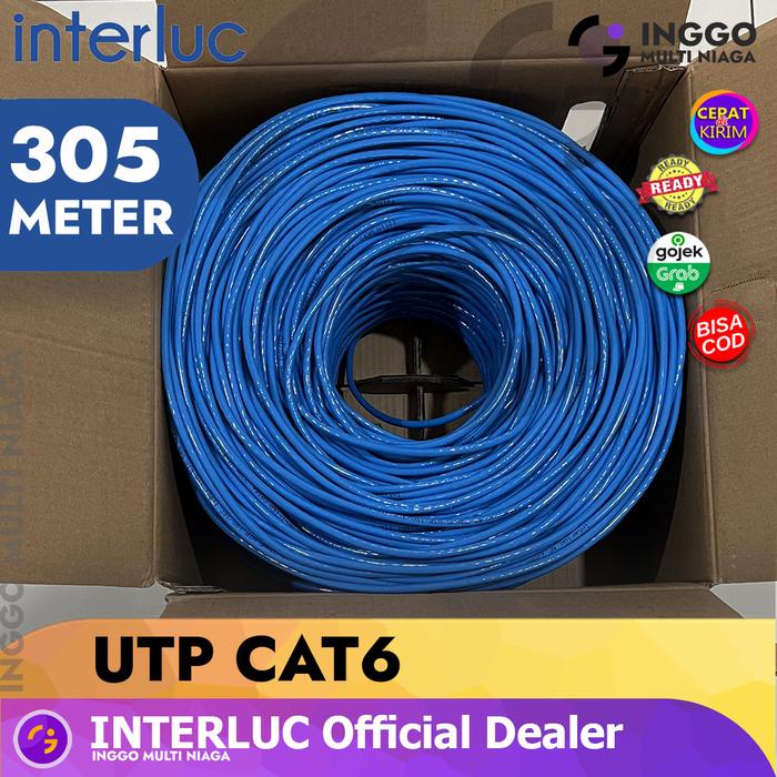 Promo INTERLUC KABEL UTP CAT6 305M 1 ROLL BIRU BLUE - Jakarta Barat ...