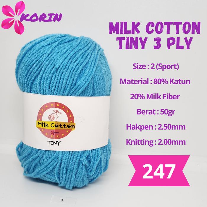 Jual [TINY PART 1] Benang Rajut Milk Cotton Tiny 3 Ply / Katun Susu ...