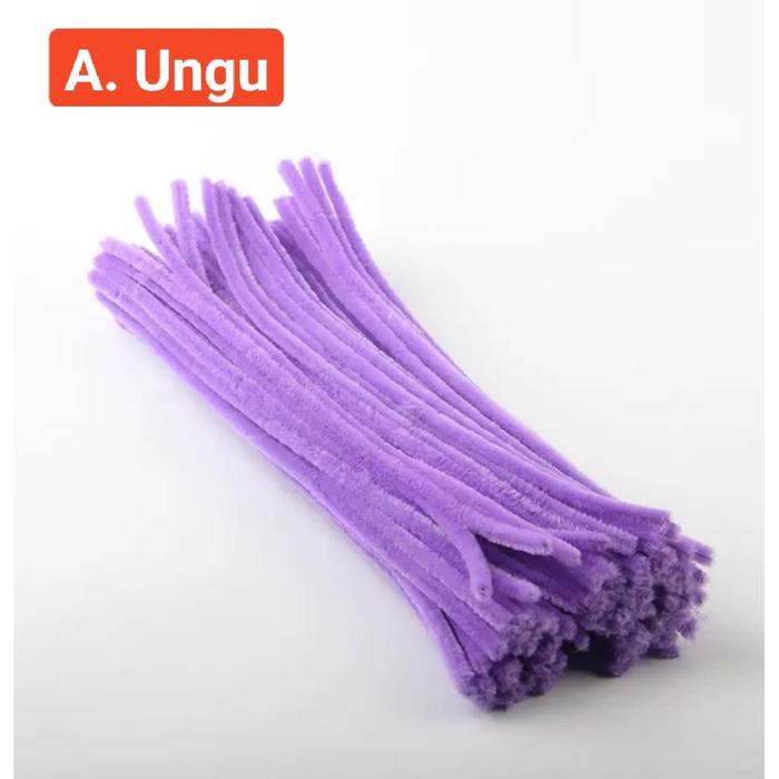 Jual 1 Pak (100 Pcs) Super Tebal Mercy Pipe Cleaner Craft Grade Kawat ...