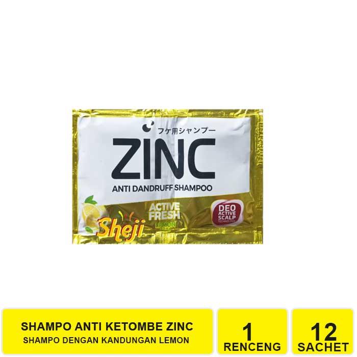 Jual SHAMPO ZINC SACHET 1 RENCENG ISI 12 SACHET / SHAMPO ANTI KETOMBE ...