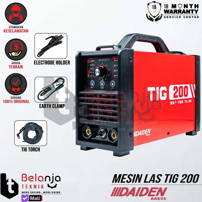Promo Daiden TIG 200 Pulse TIGi 200 A Travo Las Mesin Las Argon ...