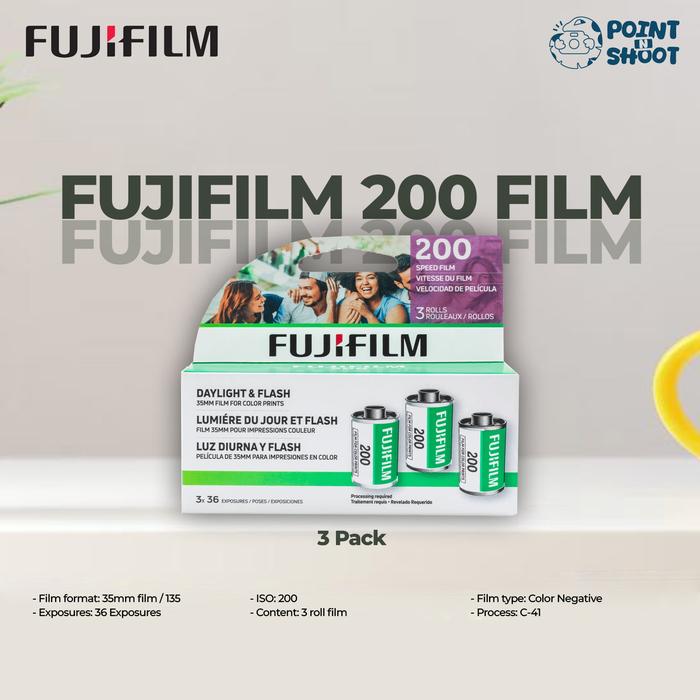 Jual Fujifilm 200 Color Negative Film - 3 PACK - 35mm, 3 x 36 exposures ...
