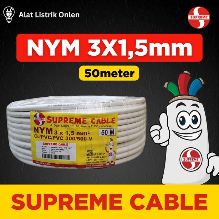 Jual KABEL NYM 3X1.5 MM 50M 50 M 50METER ORI SUPREME - Kota Surabaya - Alat Listrik Onlen ...
