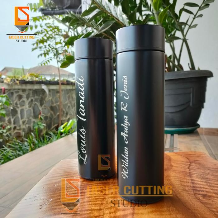 Jual Tumbler LED Custom Nama Logo | Botol Minum Stainless Grafir Laser ...