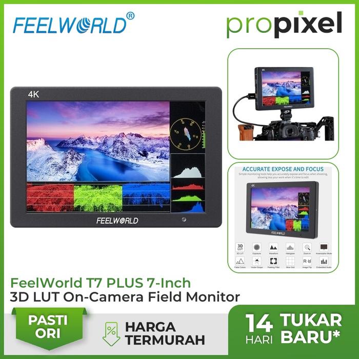 Promo FeelWorld T7 PLUS 7-Inch 3D LUT On-Camera Field Monitor Garansi ...