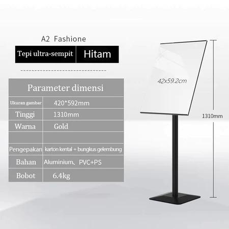Jual Standing Sign Frame A2 Akrilik Adjustable Display Standing Sign ...