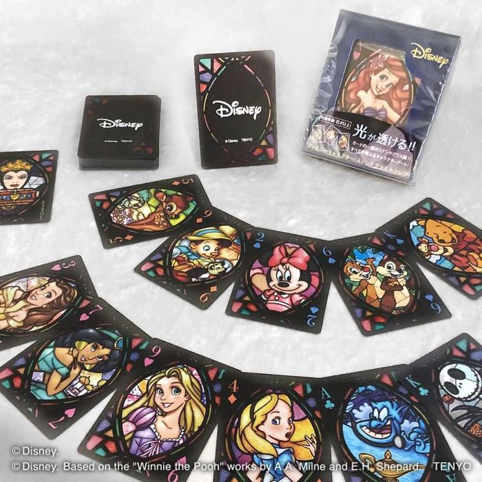 Jual DISNEY CHARACTERS Stained Glass Playing Cards [Trump Card] Princess Mickey Donald Goofy ...