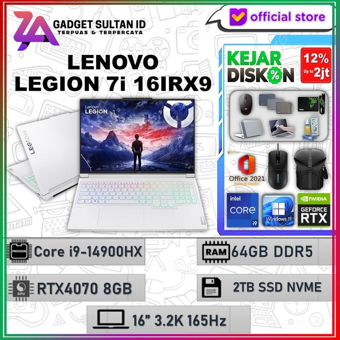 Promo LENOVO LEGION 7 RTX4070 8GB i9-14900HX 64GB 2TB SSD Win 11 + OFFICE 16.0" 3.2K 165Hz - NON ...