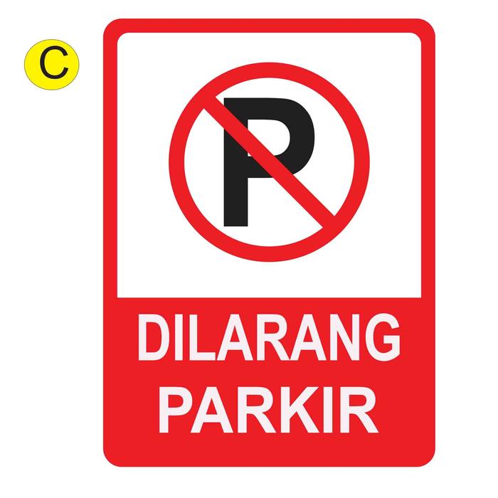 Jual Stiker Vinyl Rambu Parkir Kendaraan / Rambu parkir mobil / Rambu ...