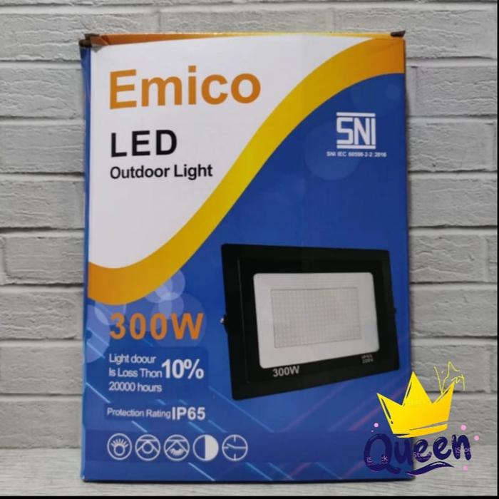 Jual EMICO LAMPU SOROT LED 300W LED FLOOD LIGHT LED TEMBAK AUTDOOR SNI - EMICO KUNING WW - Kota ...