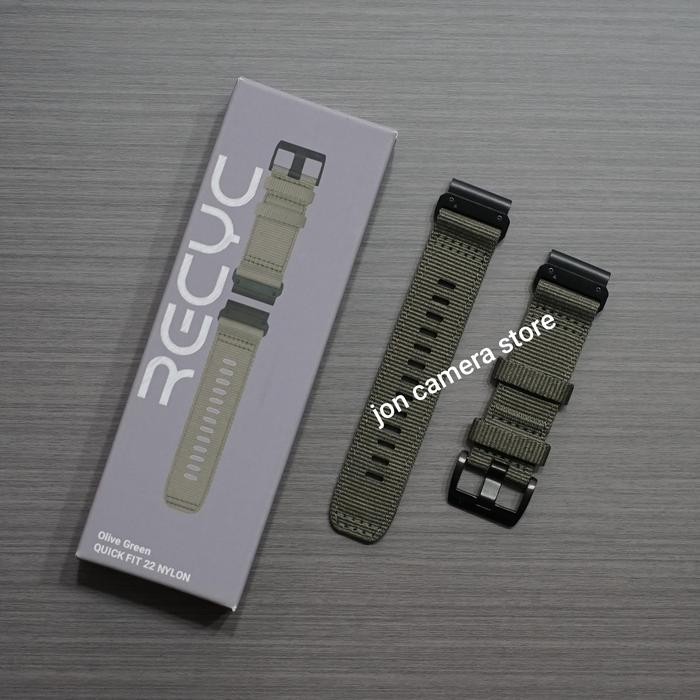 Jual recyc quickfit nylon 22mm watch band for garmin fenix 5 6 7 8 47mm ...