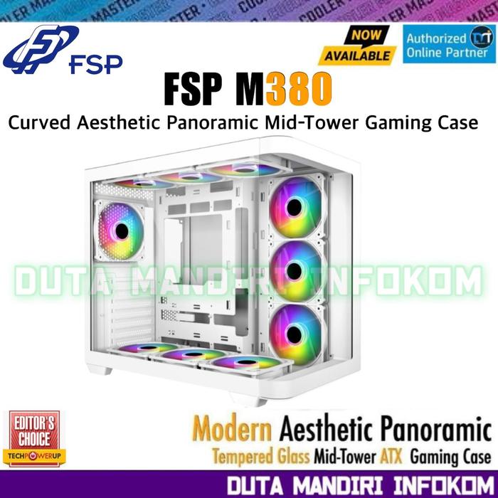 Promo FSP M380 ARGB - Curved Aesthetic Panoramic Tempered Glass Mid ...