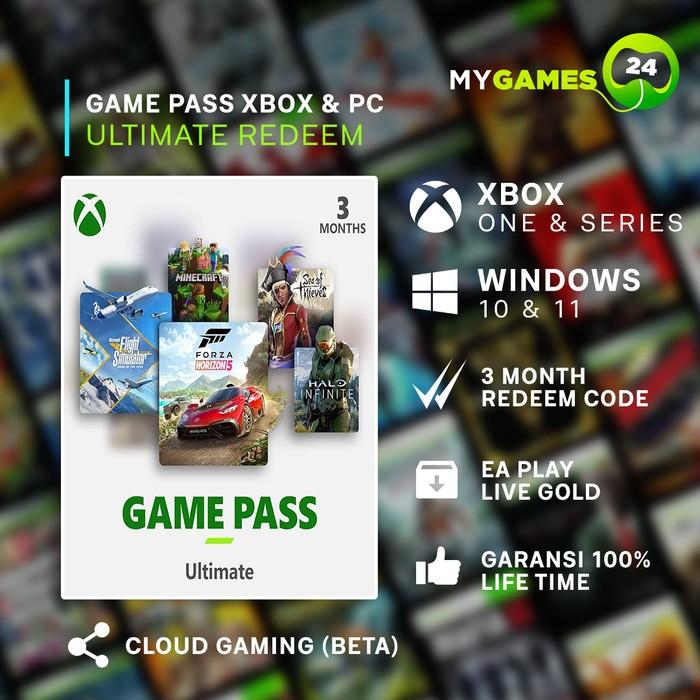 Jual Game Pass Ultimate Code 3 bulan for xbox one series X|S redeem - 3 ...