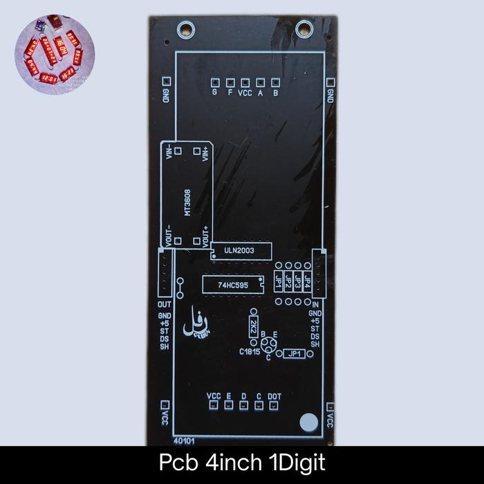 Jual PCB seven 7 segmen 4inch 1 Digit Shift register 74hc595 plus ...