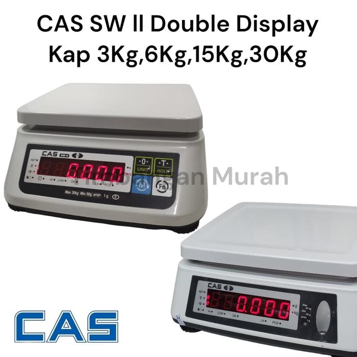 Jual TIMBANGAN DIGITAL CAS SW 2 KAP 3kg - 30kg, LED DOUBLE DISPLAY - 3kg - Jakarta Utara ...