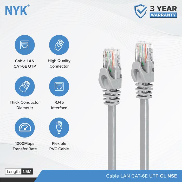Promo NYK Kabel Lan Internet Cat 6E NYK CL NSE Cable Internet Tablet ...
