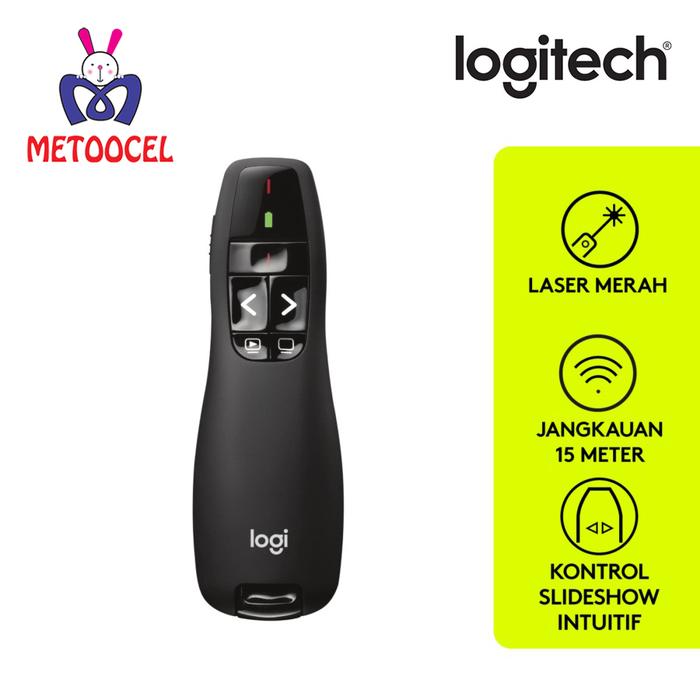 Jual Logitech R400 Pointer Laser Presentation Remote, Wireless ...