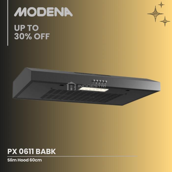 Promo Slim Hood Modena PX 0611 BABK / Penghisap Asap Dapur / Cooker Hood Modena 60cm - Kab ...
