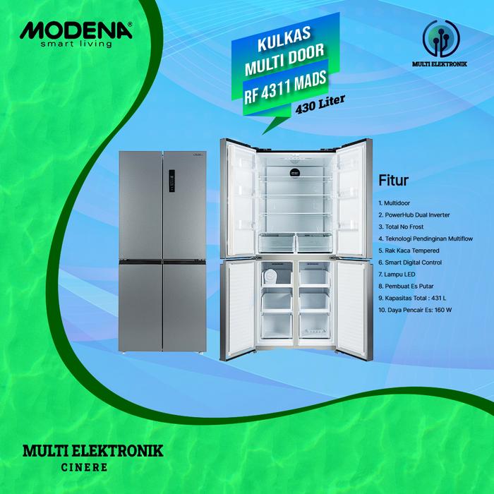 Promo Kulkas 4 Pintu MODENA RF 4311 MADS 431 Liter Cicil 0% 3x - Kota ...