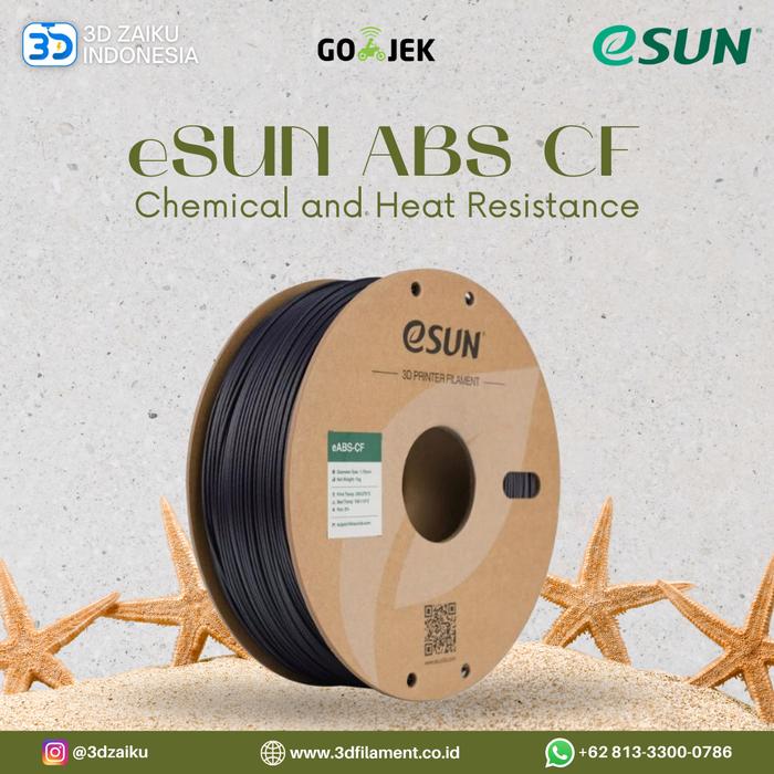 Jual eSUN ABS CF Carbon Fiber Chemical and Heat Resistance 3D Printer Filament 1.75 mm - Jakarta ...